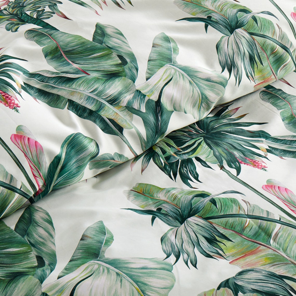 Housse de Couette Vert et Blanc | La Tropicale Déco 🌴